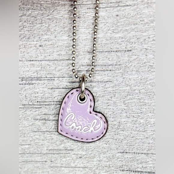 Coach | Bags | Coach Script Lavender Purple Heart Patent Leather Hang ...